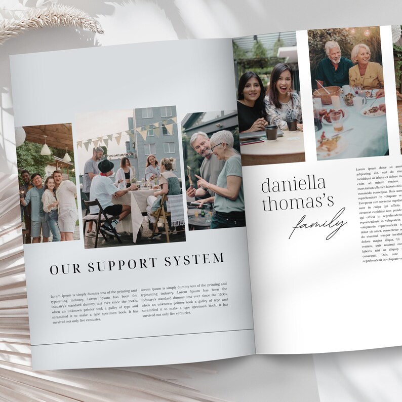 Adoption Profile Book Template Canva, Parent Profile Book Template ...