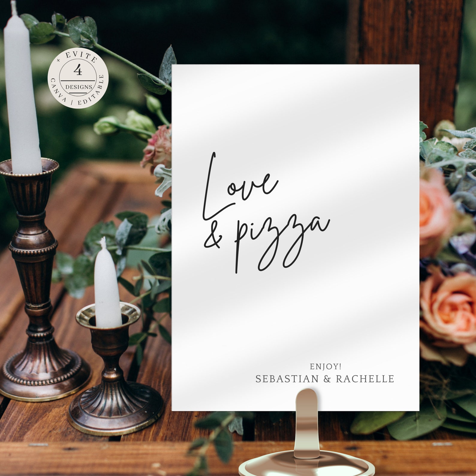 Pizza Printable Sign Pizza Printable Sign Editable Template Instant ...