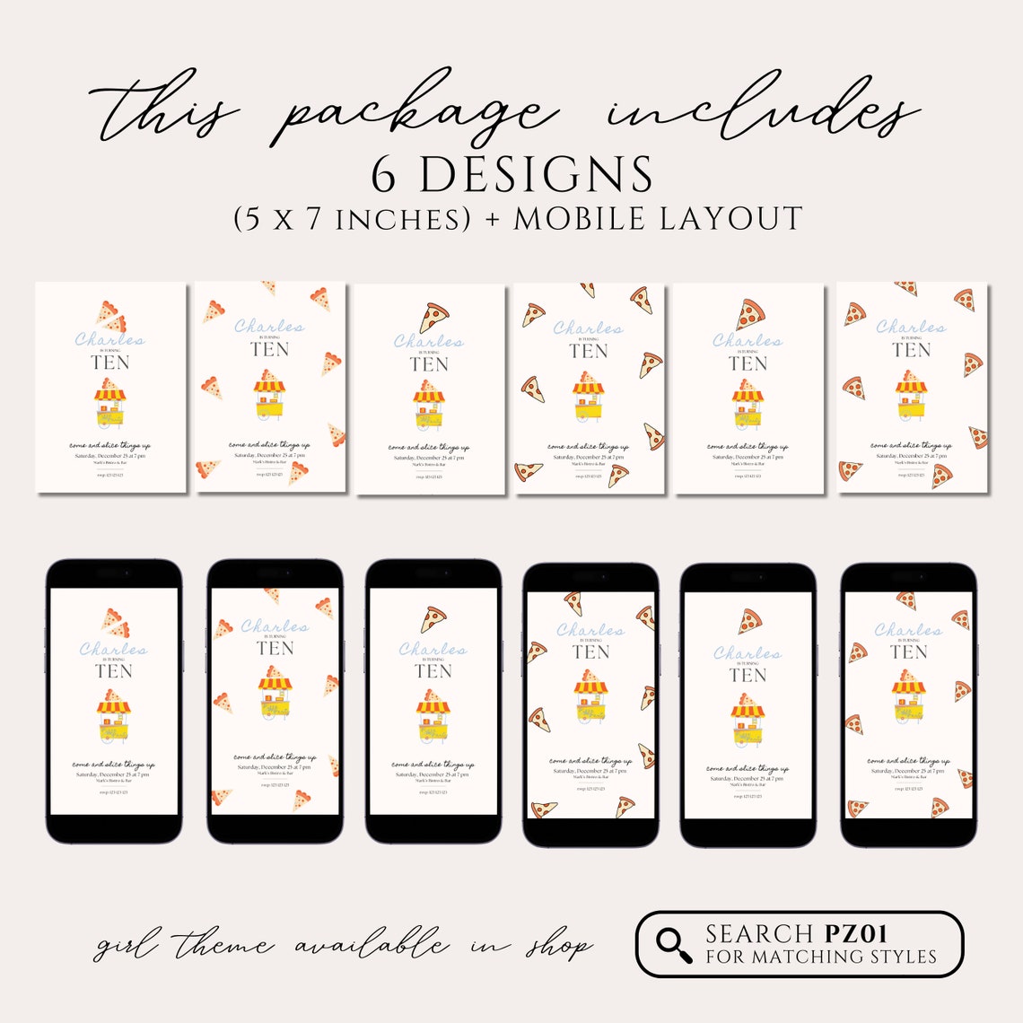 Pizza Making Birthday Invite, Pizza Party Invitation, Printable Pizza ...