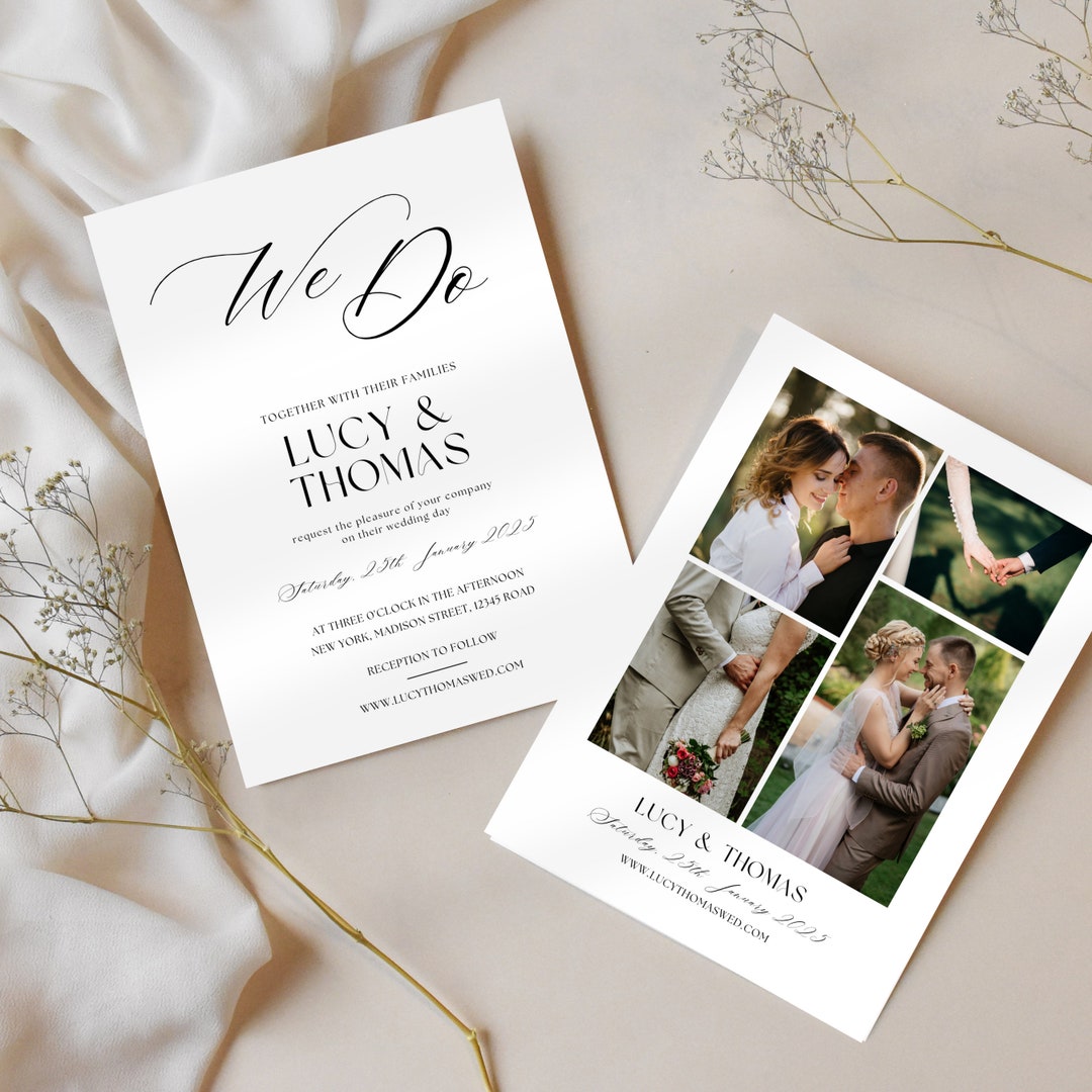 Wedding Invite Template Photos, Printable Wedding Invitation Card With ...