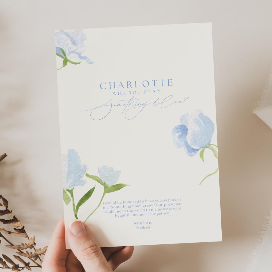 Something Blue Crew Proposal Template, Will You Be My Something Blue ...