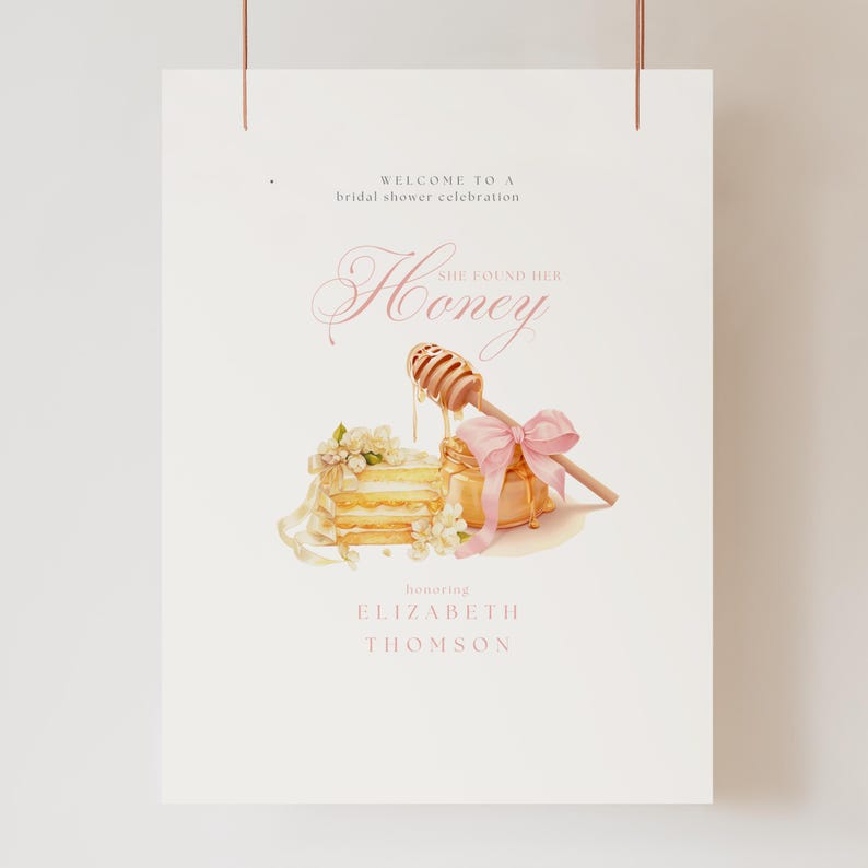 She Found Her Honey Bridal Shower Welcome Sign, Bee Themed Bridal ...
