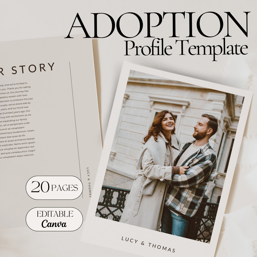 Adoption Profile Book Template, Adoption Book Template, Parent Profile ...