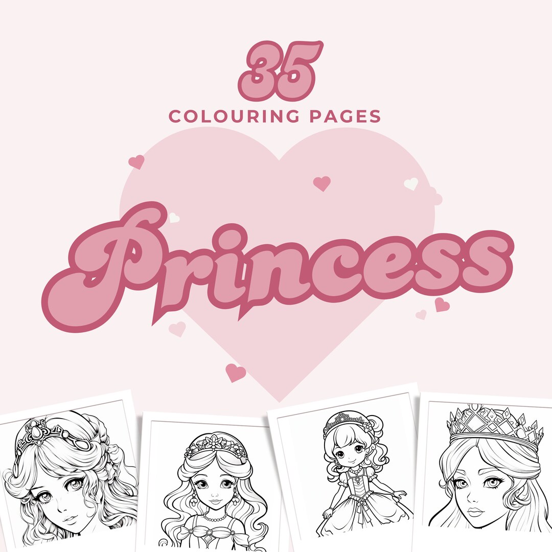 Princess Coloring Book Party Favor, Princess Birthday Coloring Book ...
