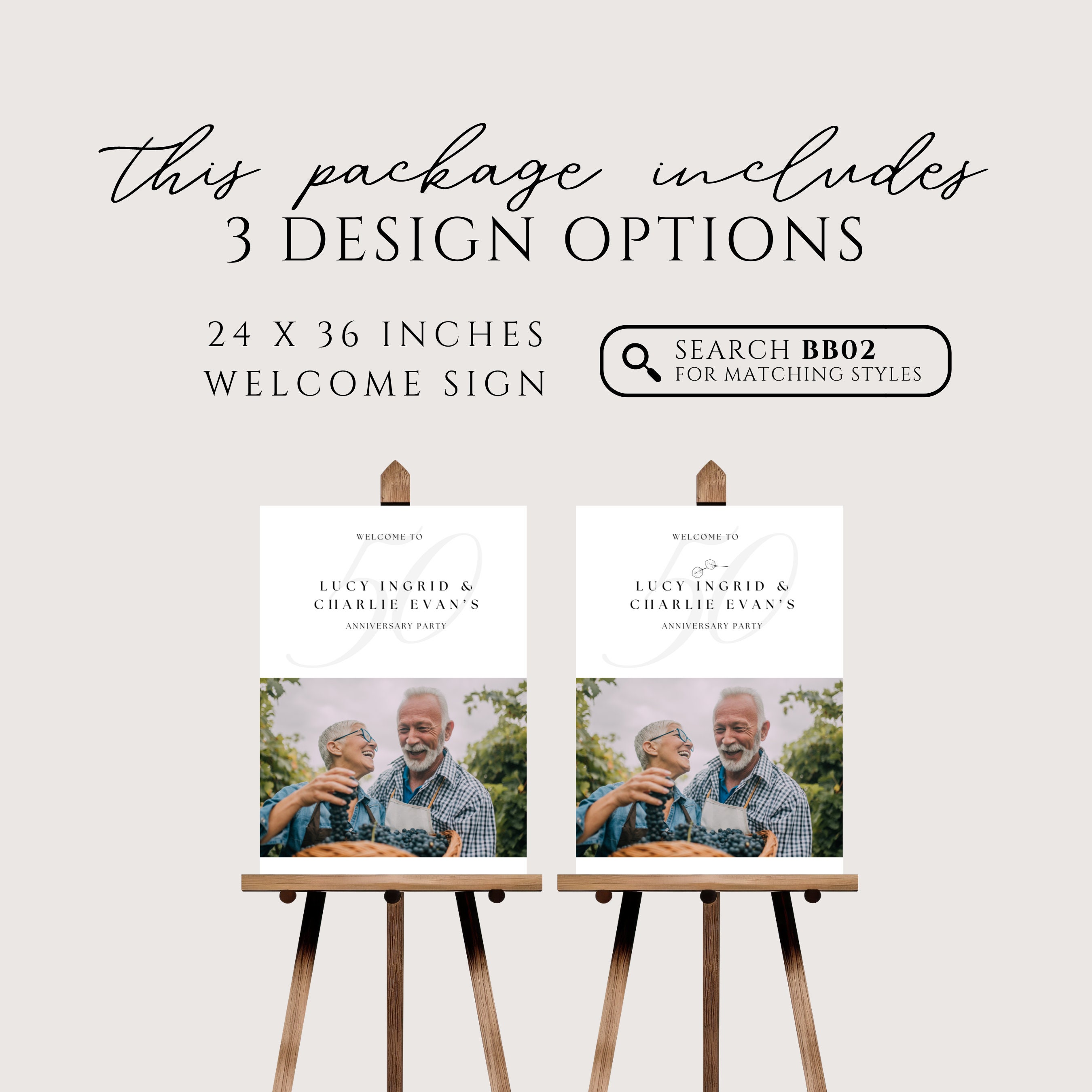 50th Anniversary Sign Board, 50th Wedding Anniversary Welcome Sign ...