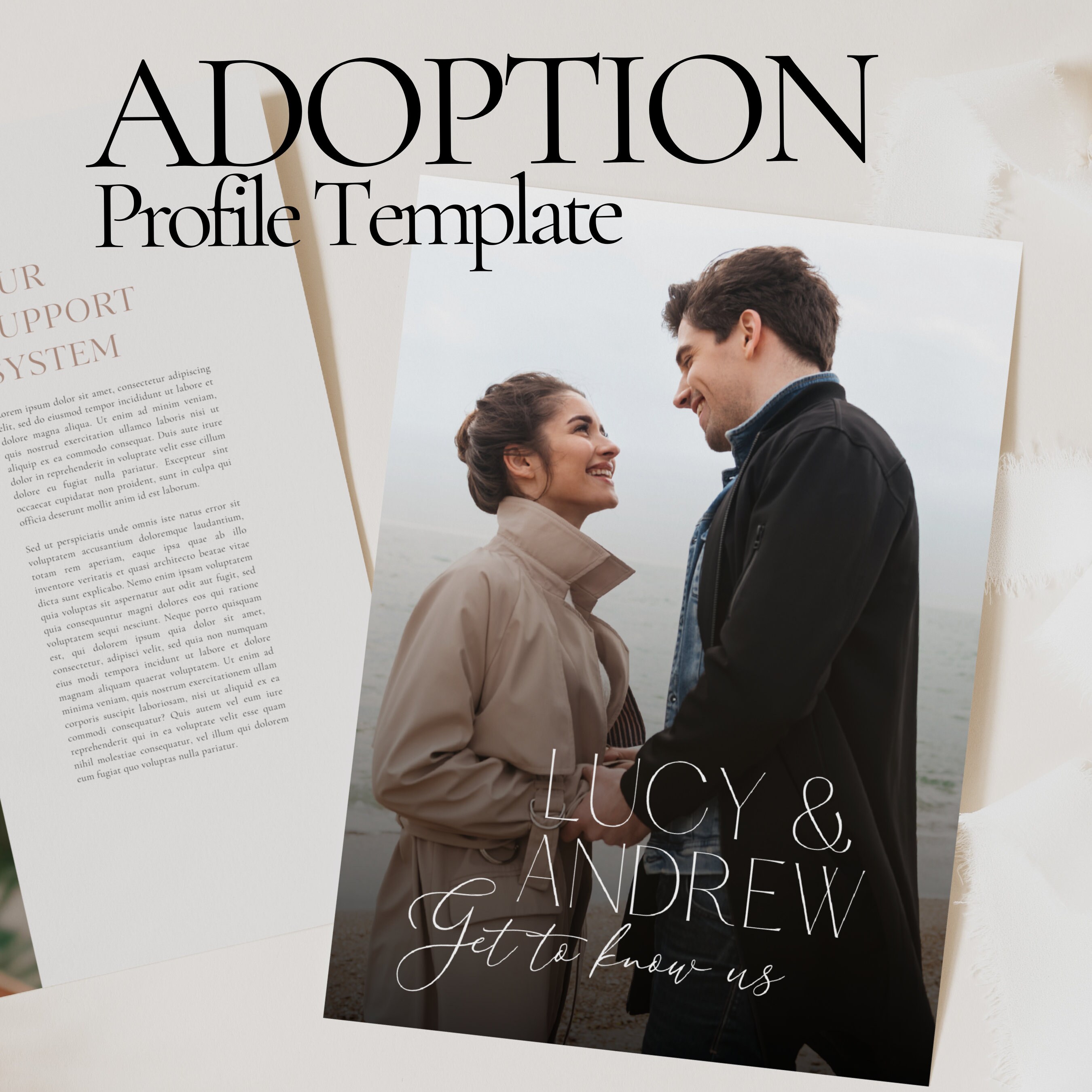 Adoption Profile Book Template Canva, Adoption Book Template, Parent ...