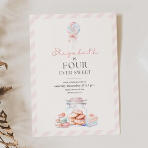Four Ever Sweet Birthday Invitation, Four Ever Sweet, Girl 4th Birthday ...