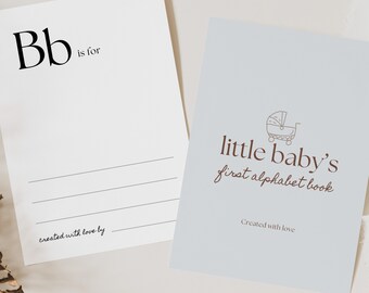 Baby Shower ABC Book, First Alphabet Book, Baby's First ABC Book ...