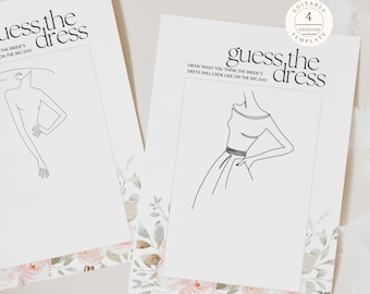 Guess the Dress Game Template - Etsy