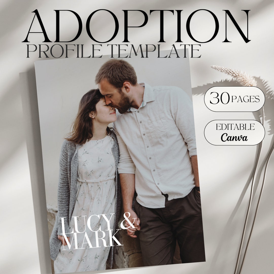 Adoption Profile Book Template Canva, Adoption Book Template, Parent ...
