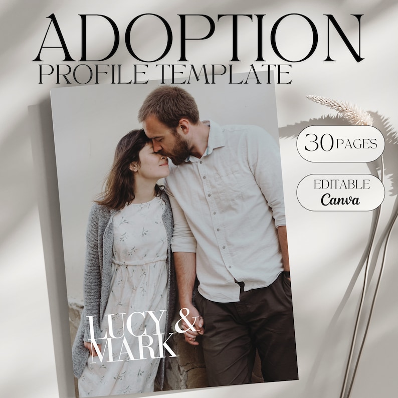 Adoption Profile Book Template Canva, Adoption Book Template, Parent ...