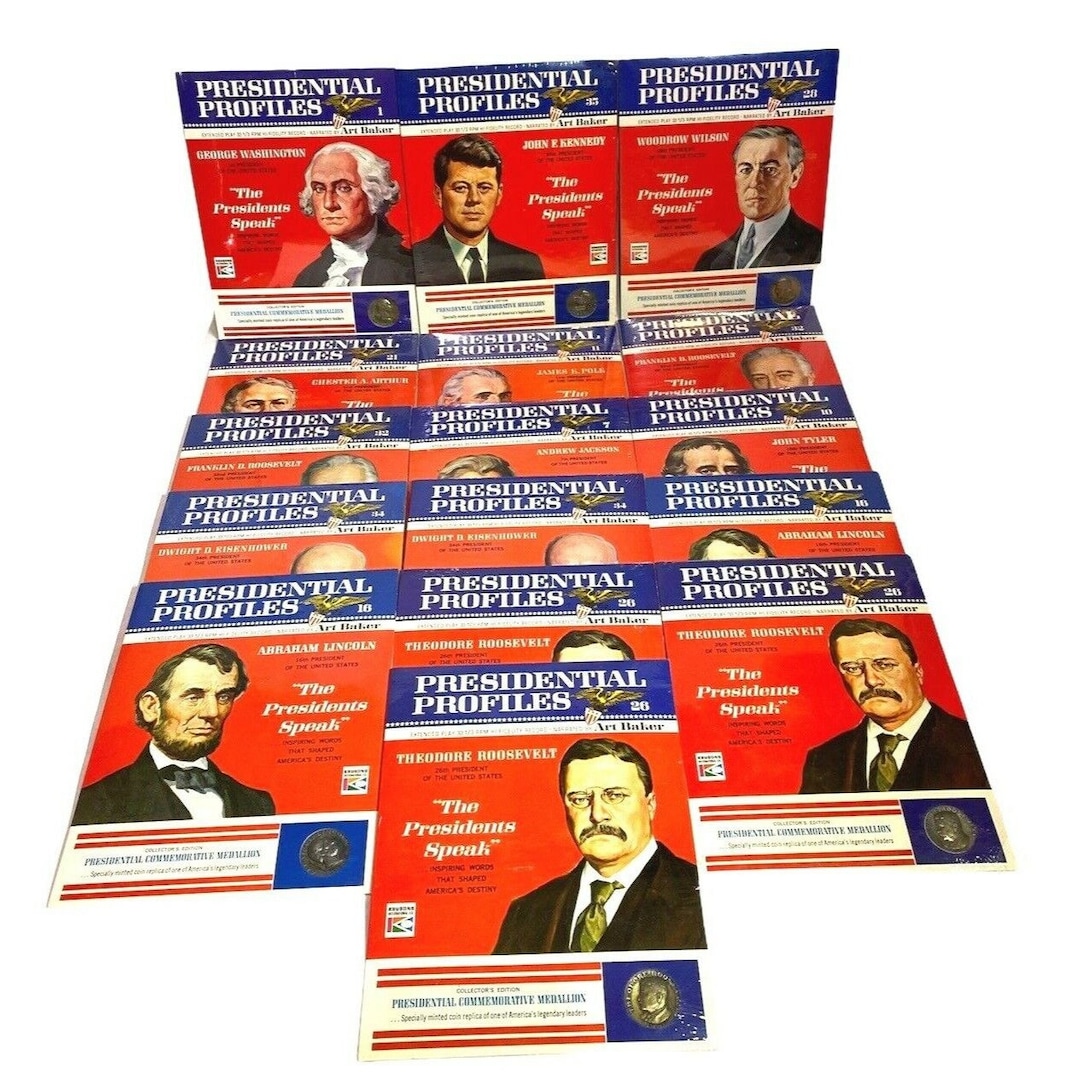 Lot of 15 Vintage Kaysons Presidential Profiles the Presidents Speak ...