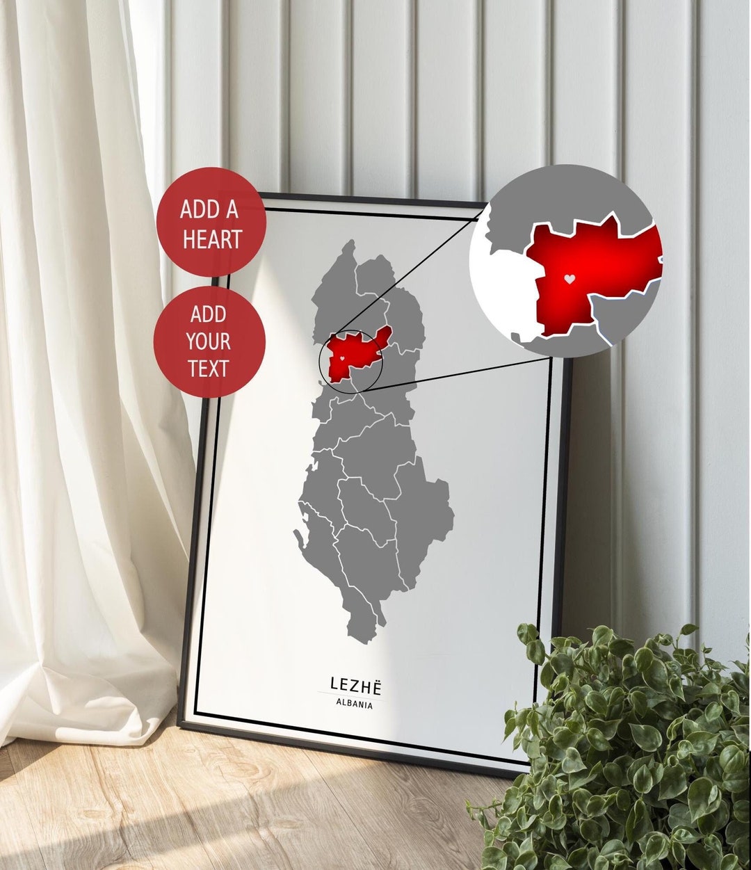 Custom Albanian Map High Quality Printable File Stylish Personalized ...
