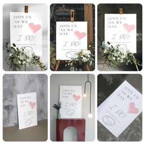 Editable, Elegant Modern Minimalist Simple Wedding Sign-02. Edit and ...