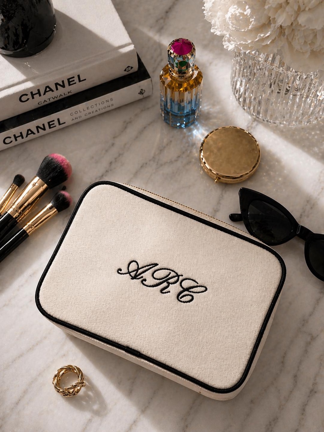 Personalized Makeup Bag | Custom Cosmetic Bag | Monogram Toiletry Bag ...