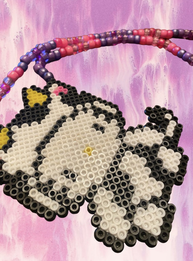 Cow Hello Kitty Kandi Perler Necklace - Etsy