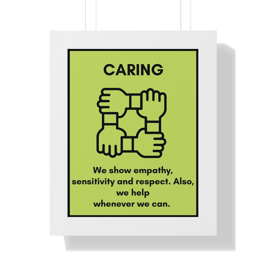 Caring Poster for Ib Schools / Framed Vertical Poster - Etsy