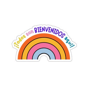 Todos Son Bienvenidos Aquí Sticker / Kiss-cut Stickers / - Etsy