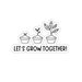 Let's Grow Together Sticker / Kiss-cut Stickers / - Etsy