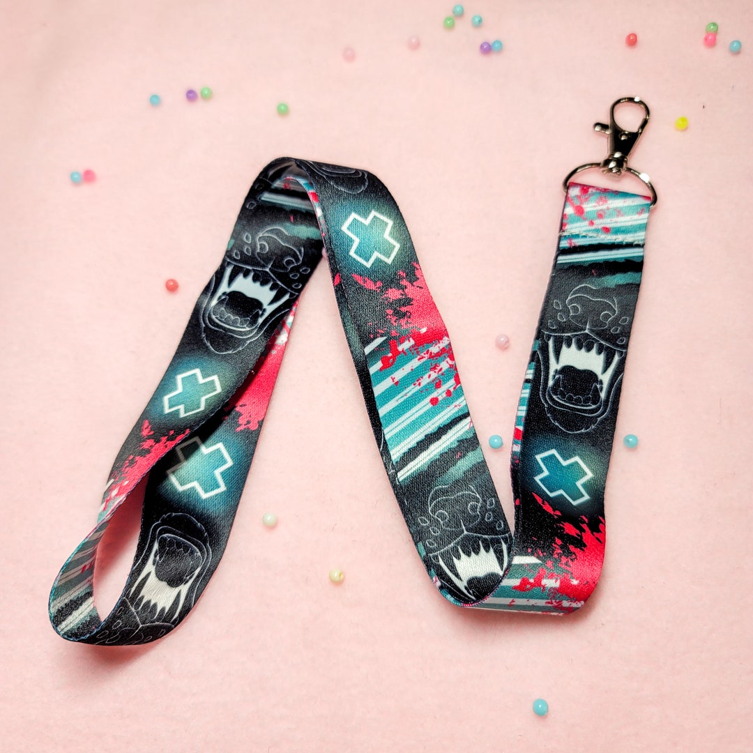 Chaos Wolf Maw Neon Teeth Lanyard | Furry Lanyard - Etsy