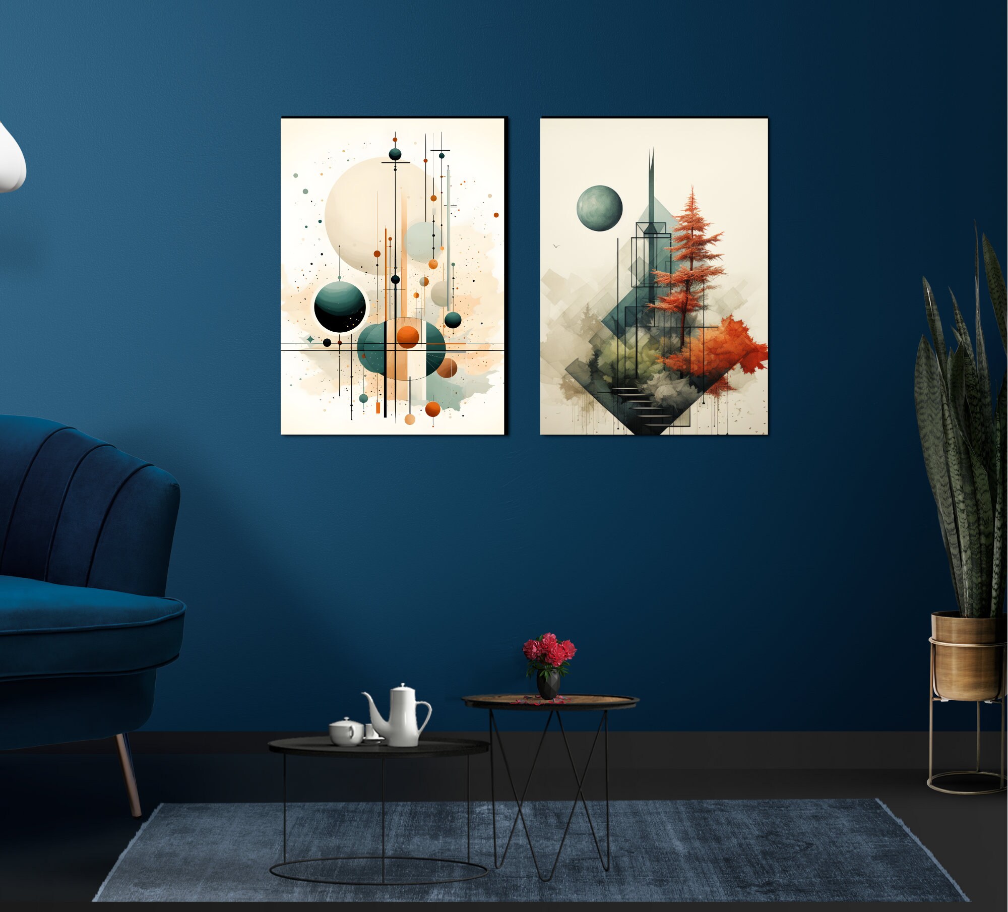 Printable Geometric Wall Art PDF, Home Wall Art Prints, Office Wall Art ...