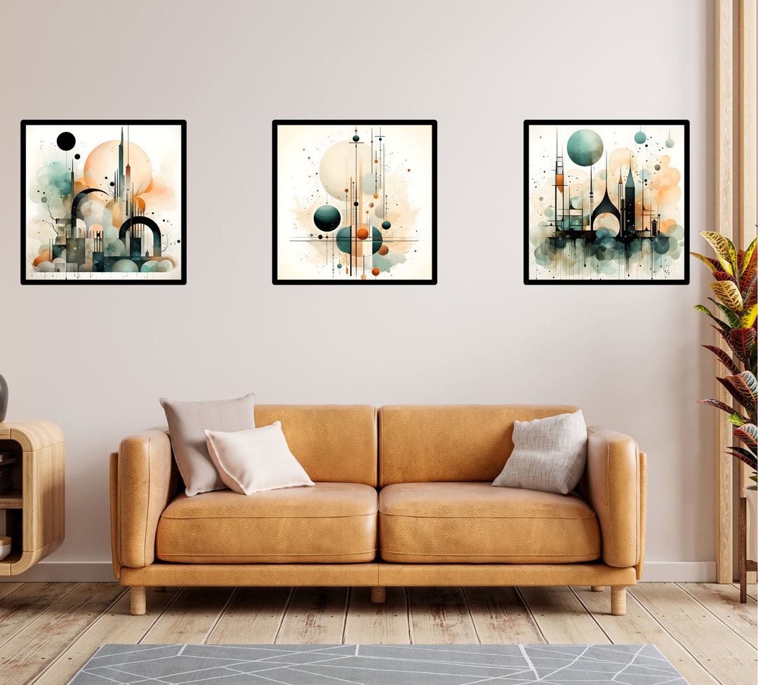 Printable Geometric Wall Art PDF, Home Wall Art Prints, Office Wall Art ...