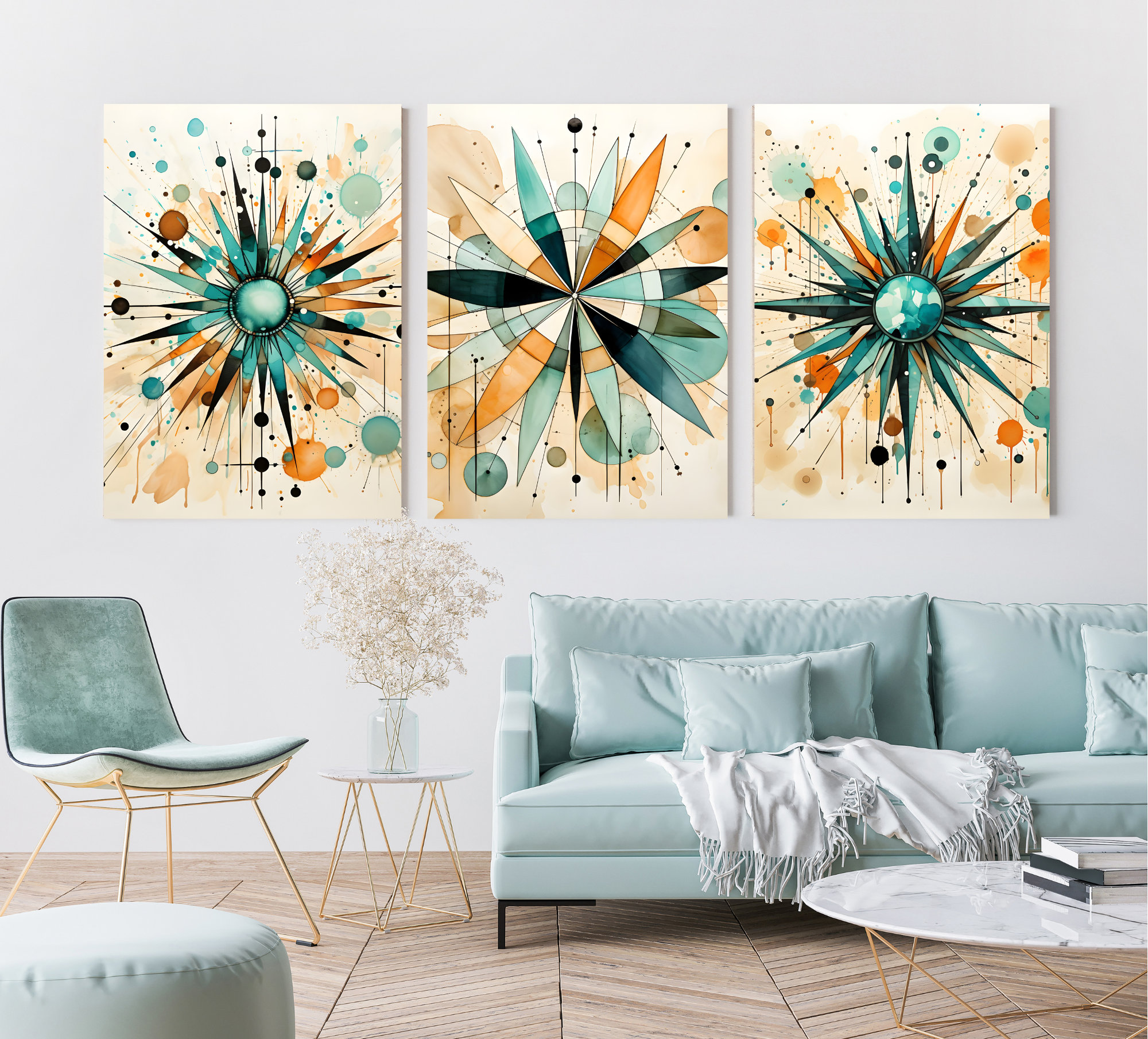 Printable Geometric Wall Art PDF, Home Wall Art Prints, Office Wall Art ...