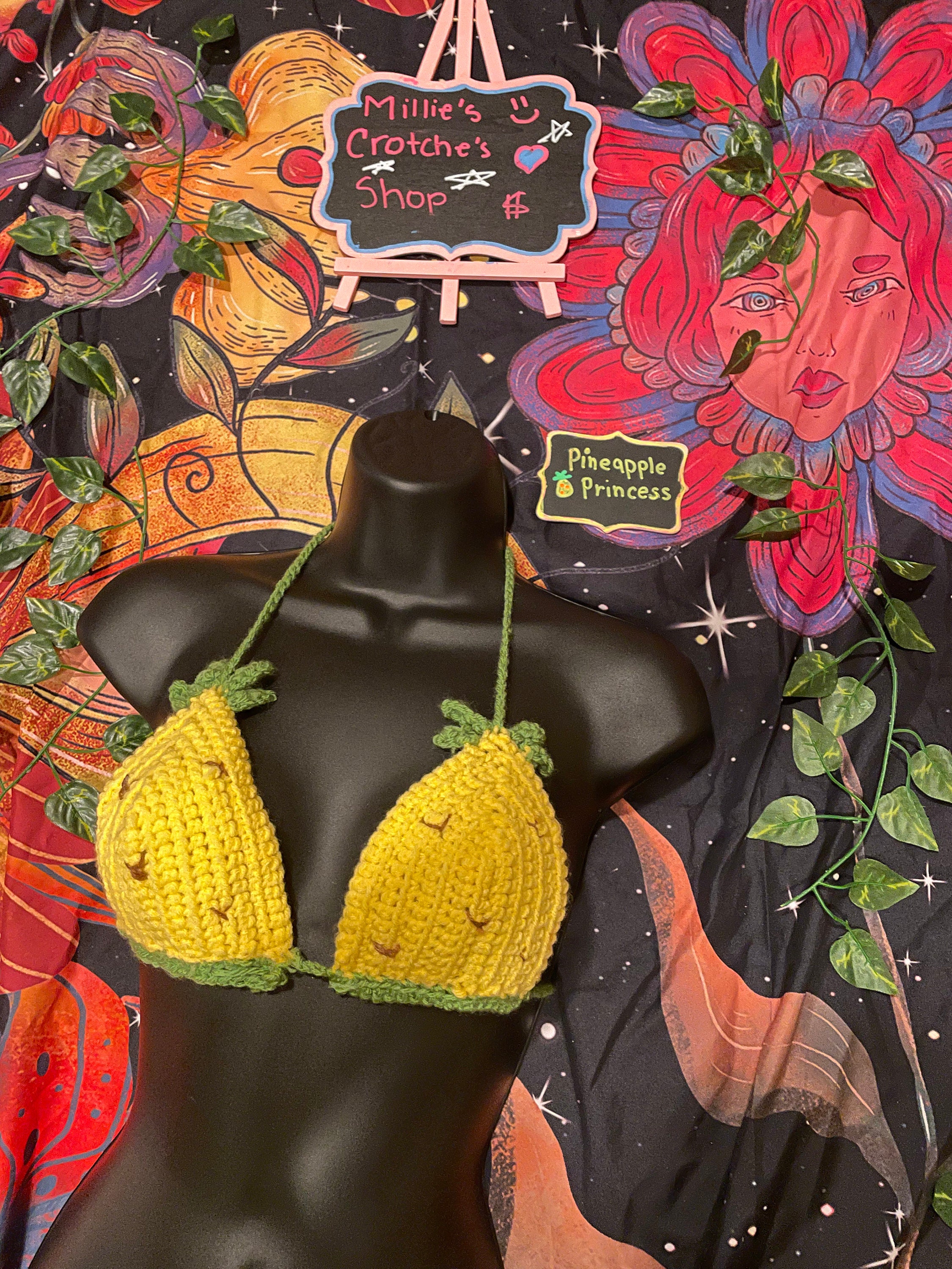 Crochet Pineapple Bra