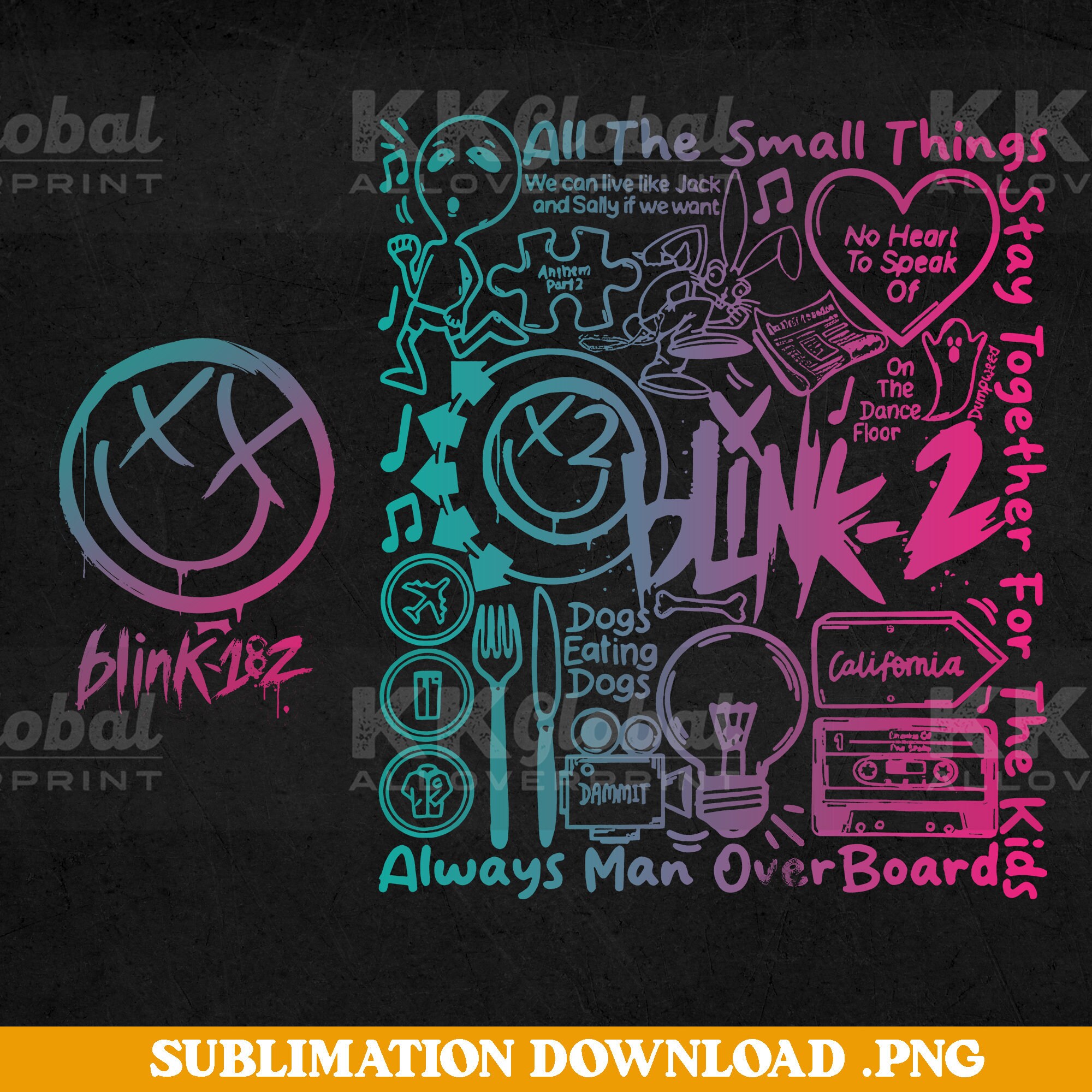 B182 Lyric Song Doodle Art Bundle Digital Instant Download, PNG for ...