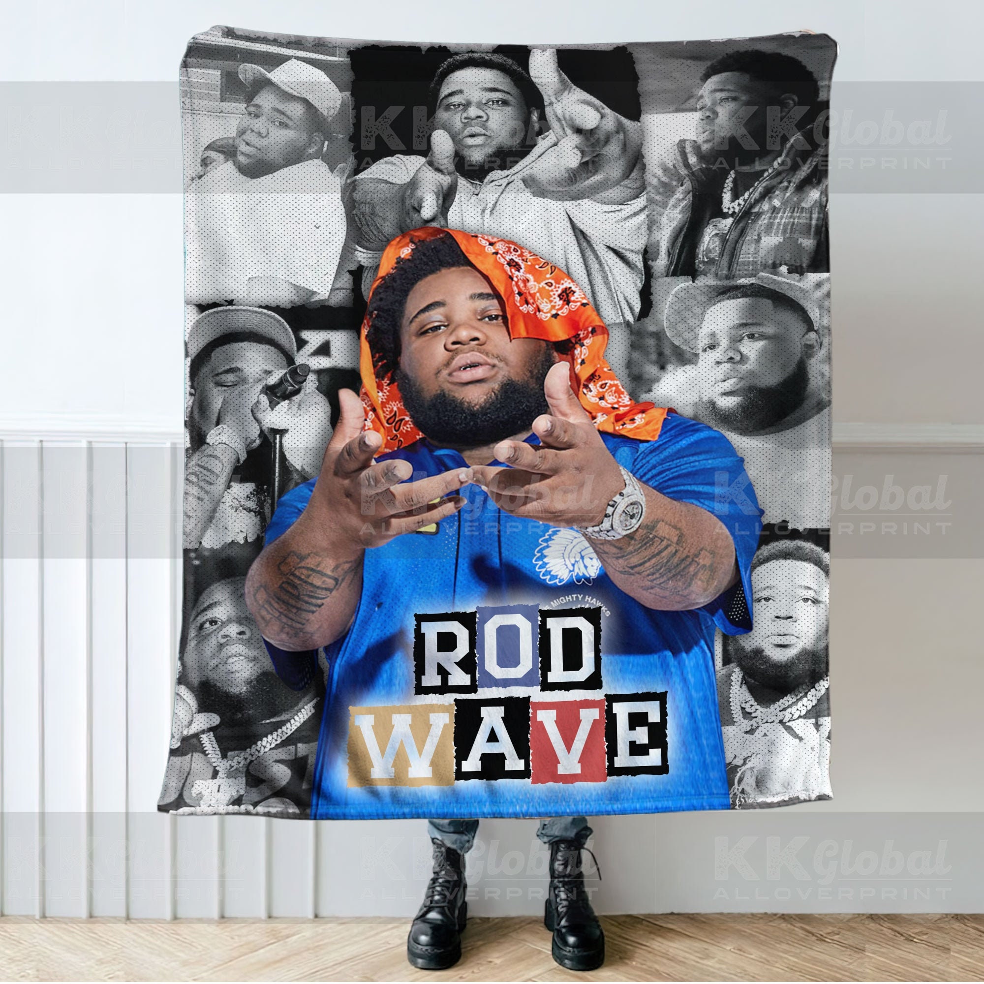 Rod Wave black Blanket Fleece, Rod Wave Tour 2023 Blanket sold by ...