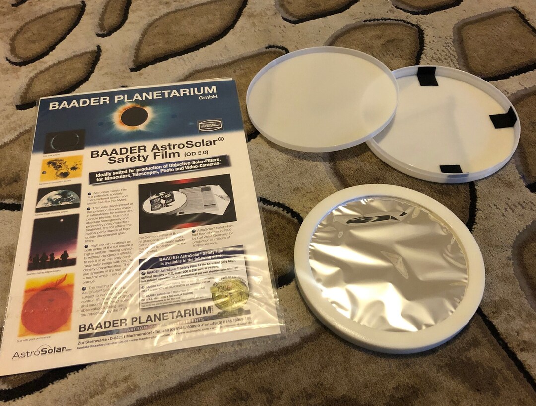 Telescope Solar Filter DIY Kit 100mm / Do It Yourself / Solar Eclipse ...