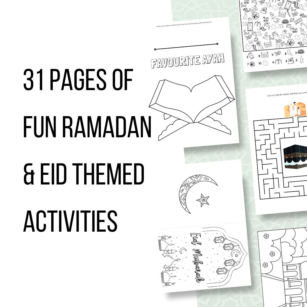 Ramadan Colouring Book, Eid Colouring Book, Ramadan Activity, Islamic ...
