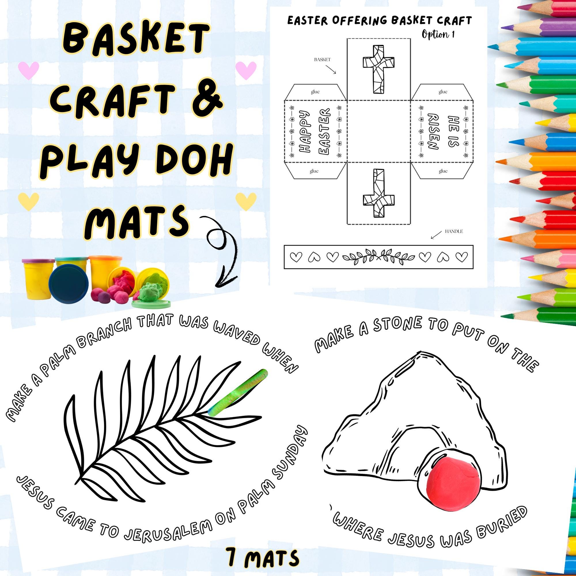 Easter Printable Crafts Activity Bundle, Christian Coloring Sheets ...
