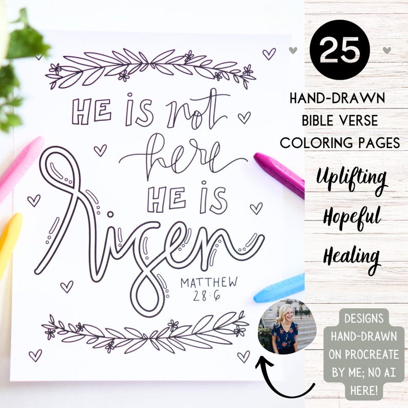 Christian Coloring Book Printable Bundle: Bible Verse Designs (digital ...