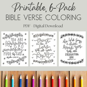 Bible Verse Coloring Pages Printable Bundle for Inspiration and ...