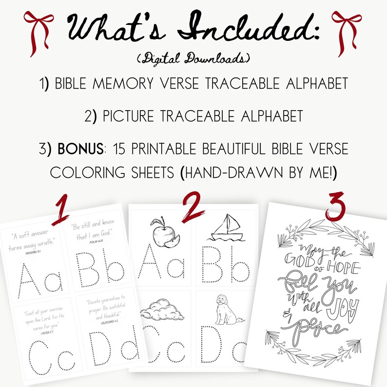 Alphabet Tracing Flash Cards Printable, Letter Tracing, Bible Verse ...