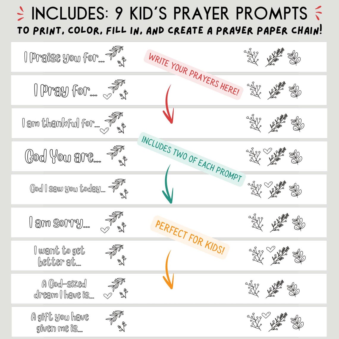 Printable Prayer Activity for Kids, Christian Preschool Printable ...