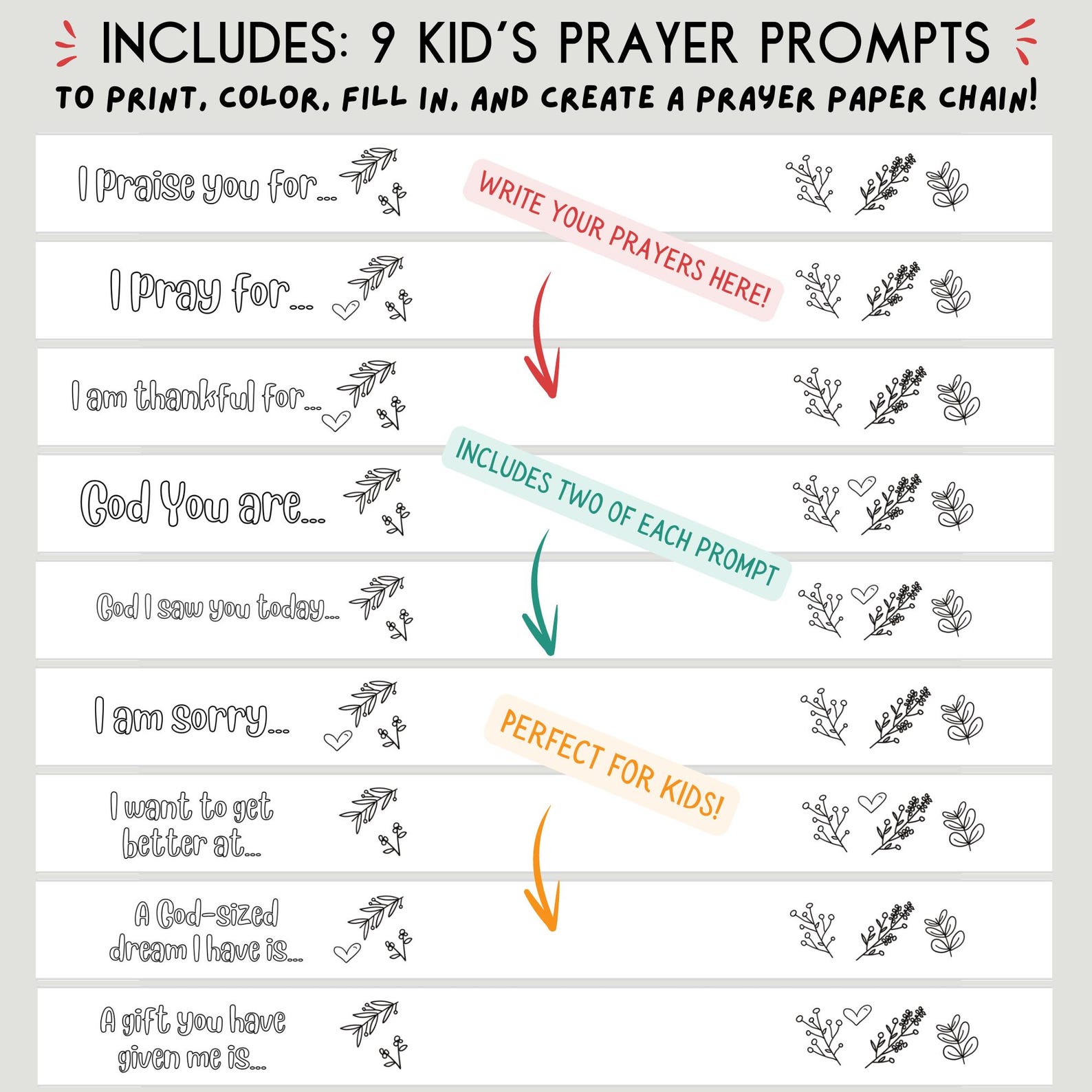 Printable Prayer Activity for Kids, Christian Preschool Printable ...