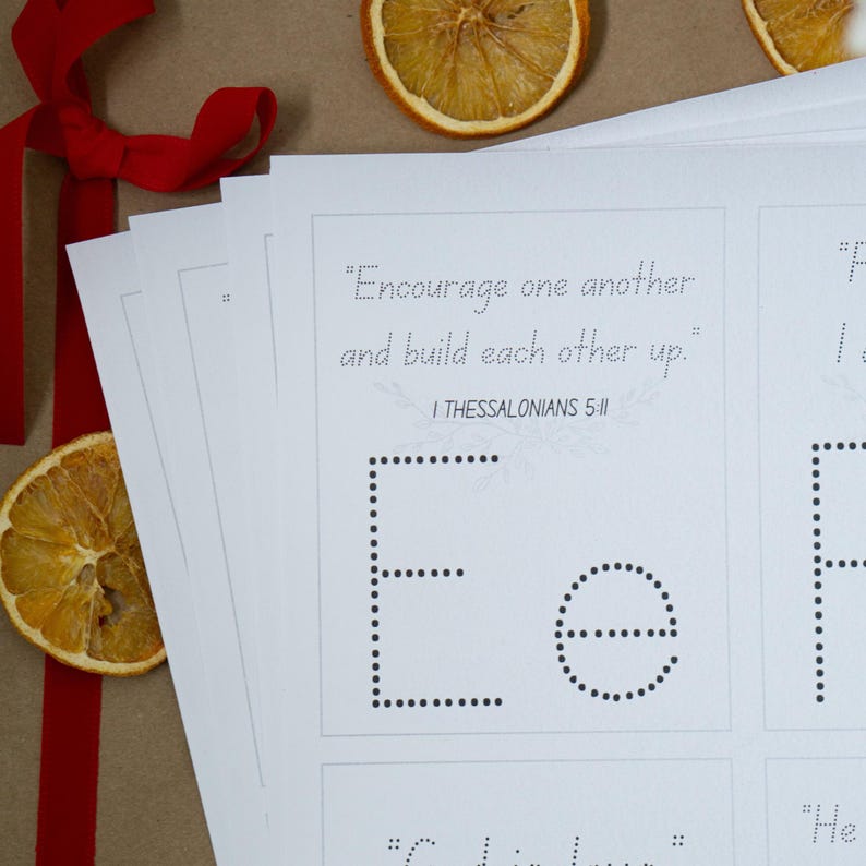 Alphabet Tracing Flash Cards Printable, Letter Tracing, Bible Verse ...