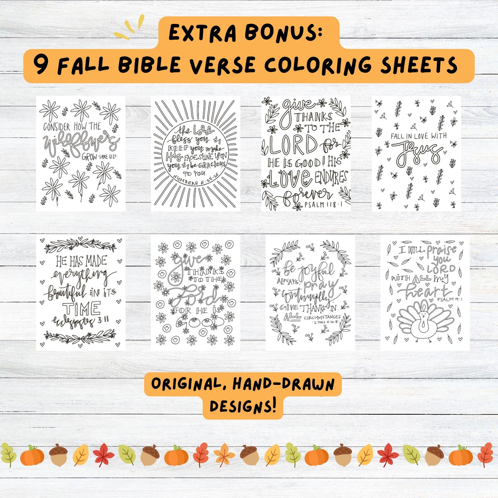 Fall Bible Verse Craft Printable, Scripture Activity Bundle, Kids ...