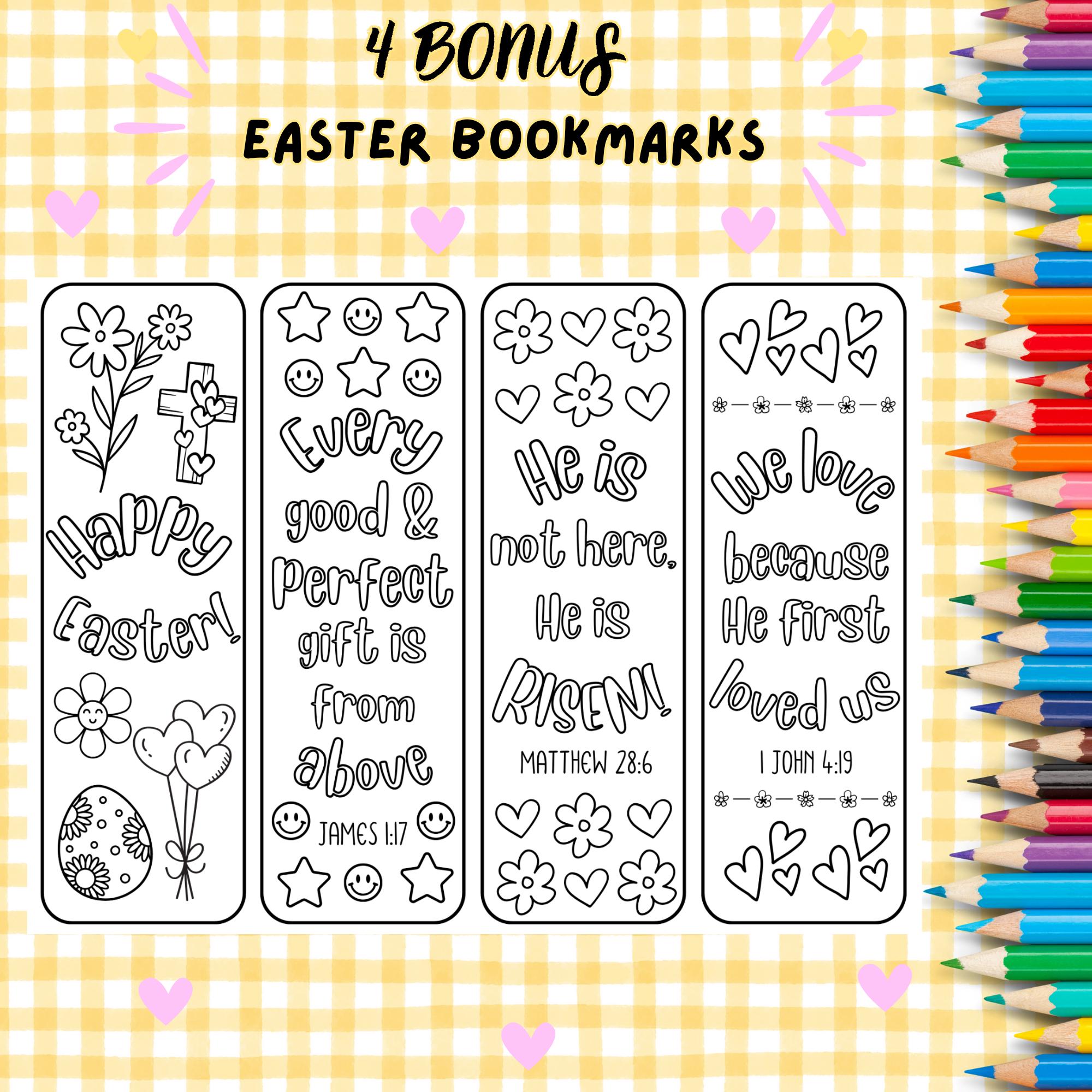 Spring Bible Verse Coloring Pages: Christian Kids Activity (digital ...