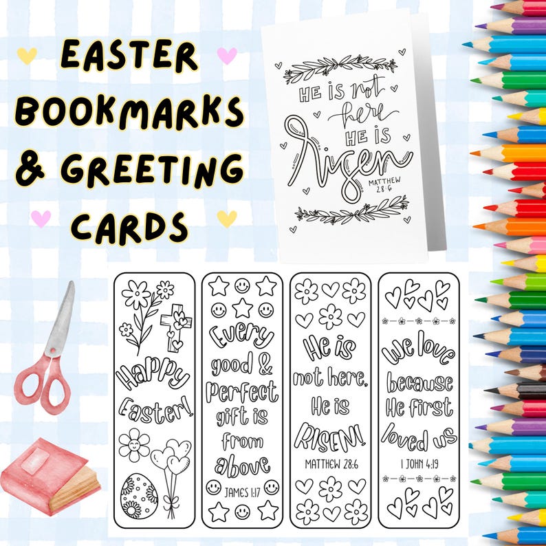 Easter Printable Crafts Activity Bundle, Christian Coloring Sheets ...