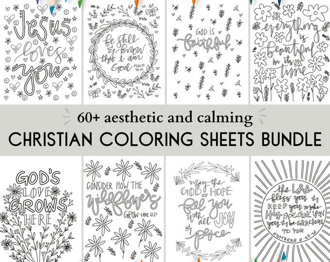 INSTANT DOWNLOAD 52 WORDS With Journal Pages Christian Coloring Book ...