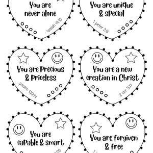 Christian Affirmation Coloring Activity Digital Download Bible Verse ...