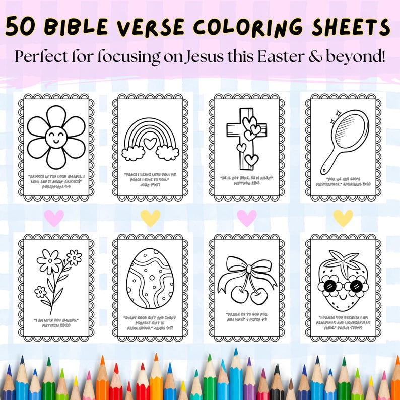 Easter Printable Crafts Activity Bundle, Christian Coloring Sheets ...