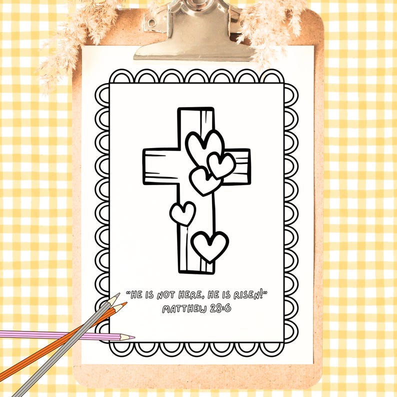 Spring Bible Verse Coloring Pages: Christian Kids Activity (digital ...