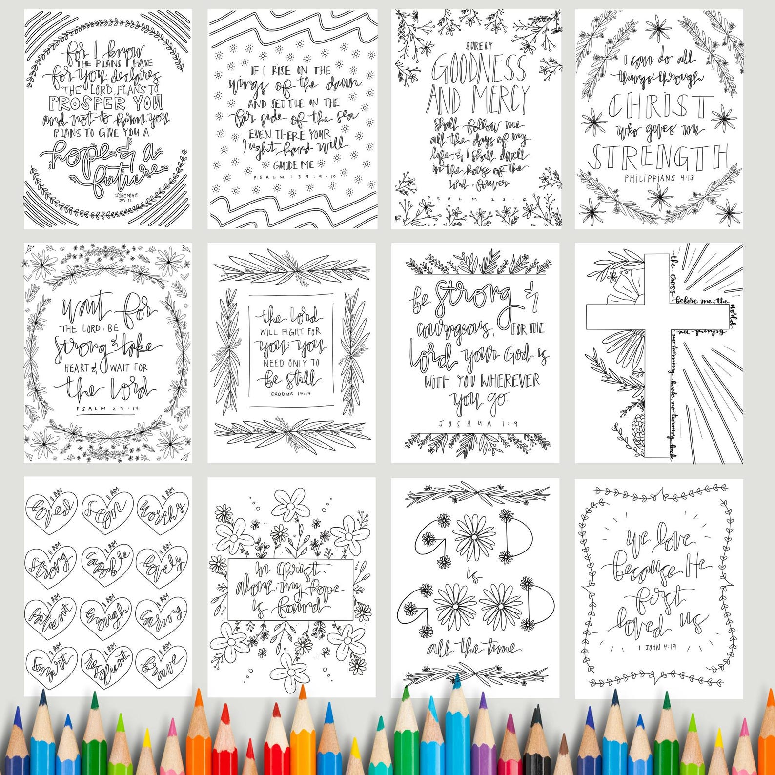 Valentines Day Bible Printable Craft, Scripture Activity, 1 Corinthians ...