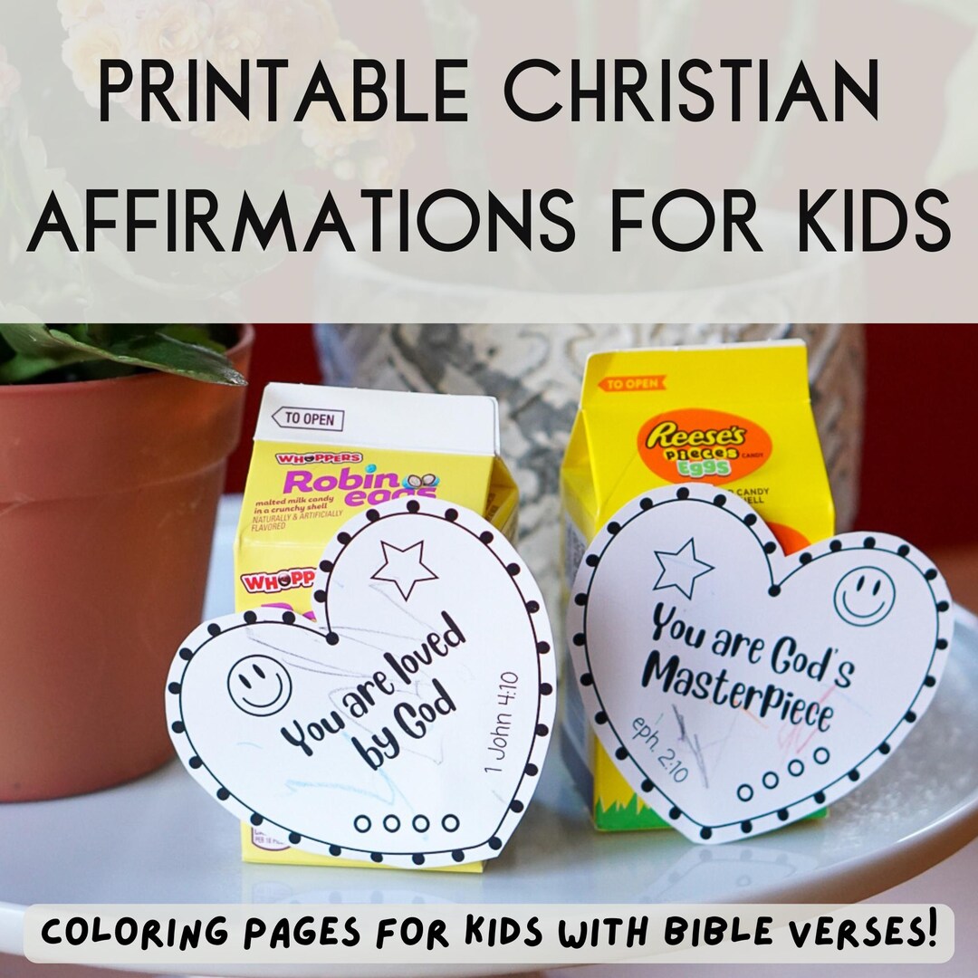 Christian Affirmation Coloring Activity Digital Download Bible Verse ...