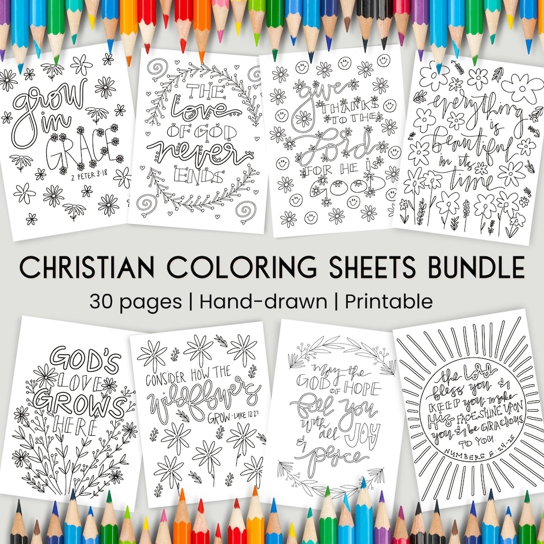 30+ Christian Coloring Pages Printable Bundle for Inspiration ...