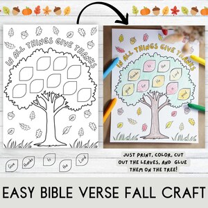 Fall Bible Verse Craft Printable, Scripture Activity Bundle, Kids ...